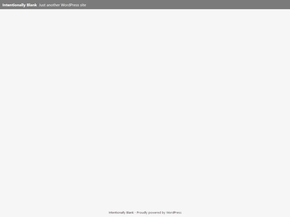 Intentionally Blank — Free WordPress Theme | TemplateWitch — TemplateWitch